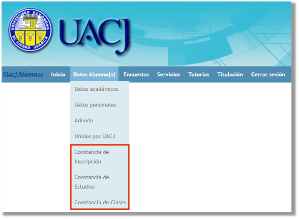 Trámites de gestión escolar UACJ
